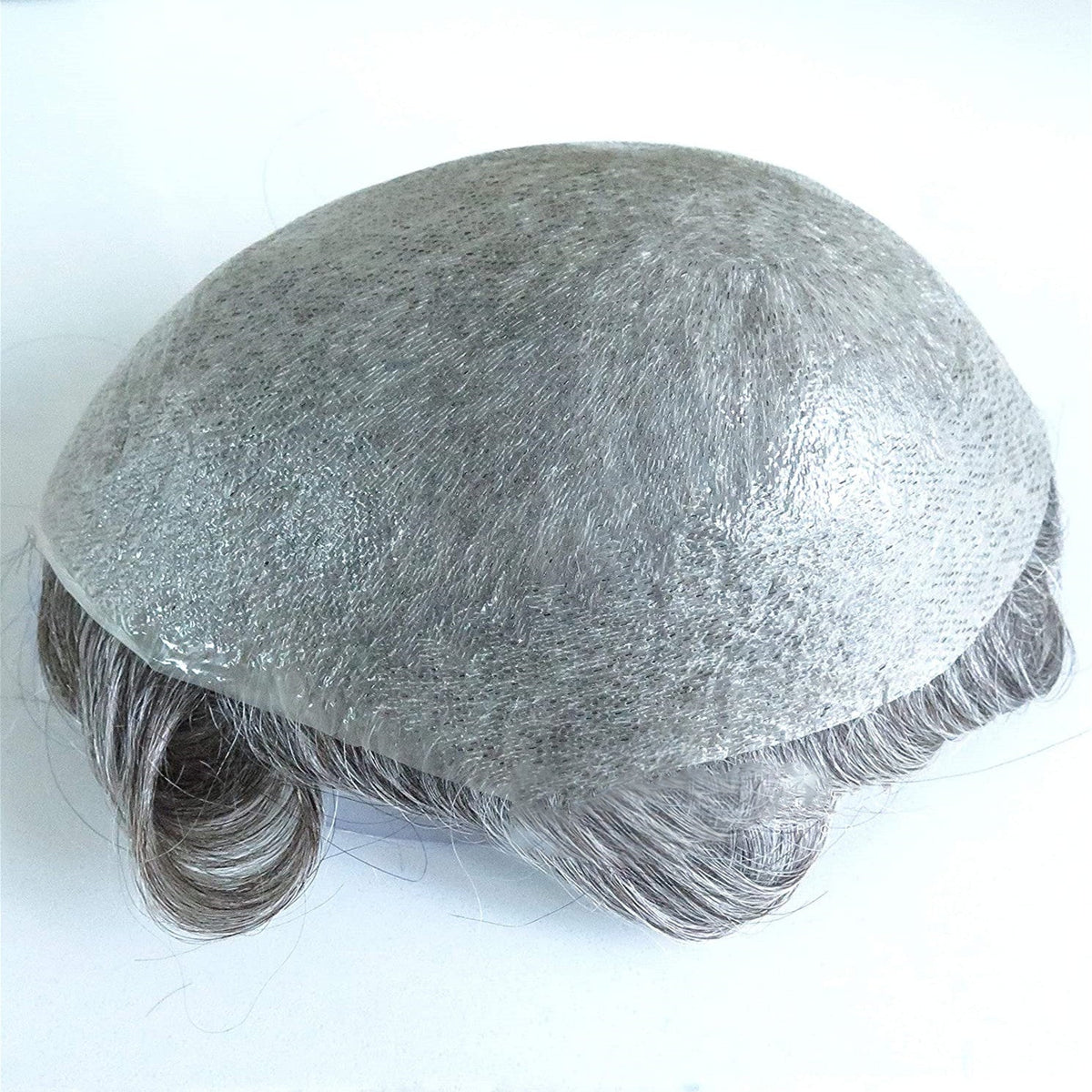V-loop 0204mm European Human Hair #1B50 Natural Color 50% Grey Thin Sk ...