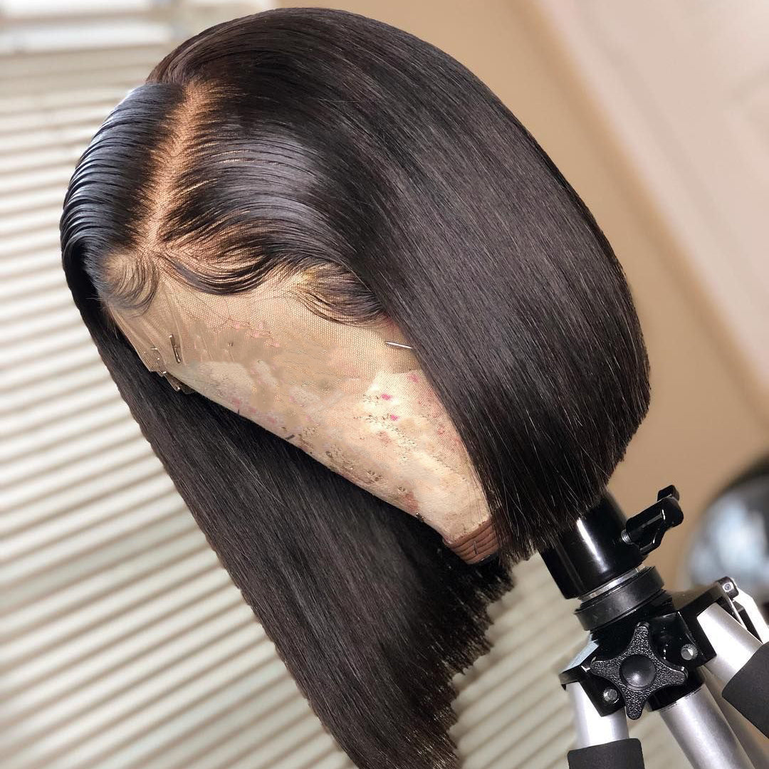 Peruvian Hair Natural Color Lace Front Bob Wig Straight – Lux Hair Shop