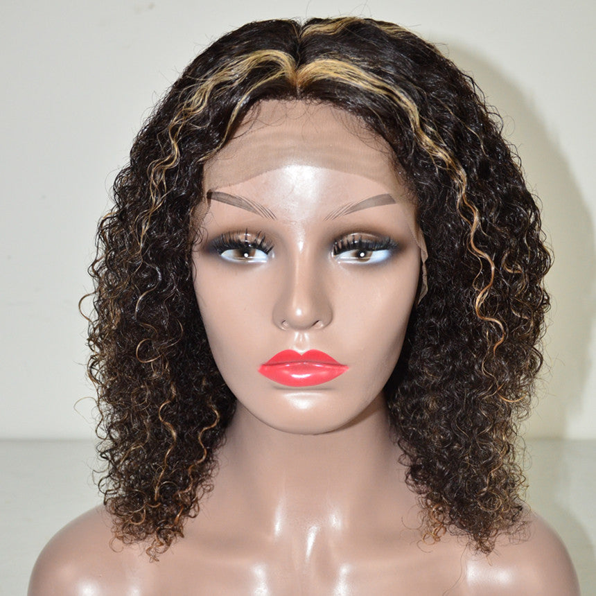 Brazilian Hair Natural Color Mix Blond Curly Full Lace Wig – Lux Hair Shop